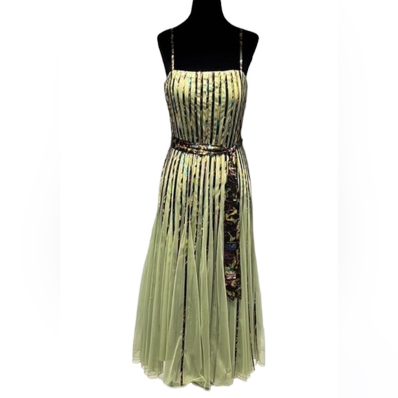 JS Collections | Dresses | Js Collection Green Tull Dress | Poshmark